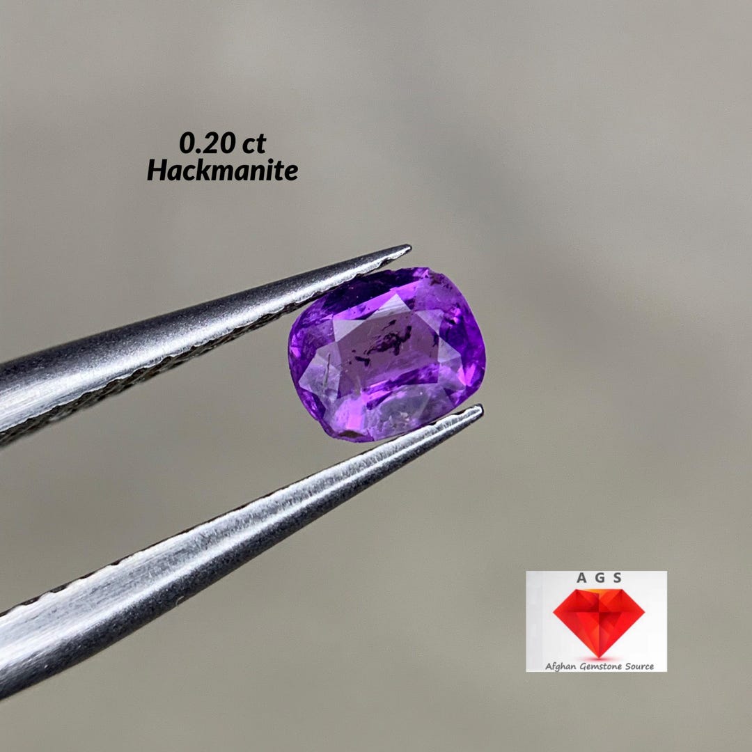 Rare 0.20 Ct Hackmanite With Strong Tenebrescent Color Change and ...