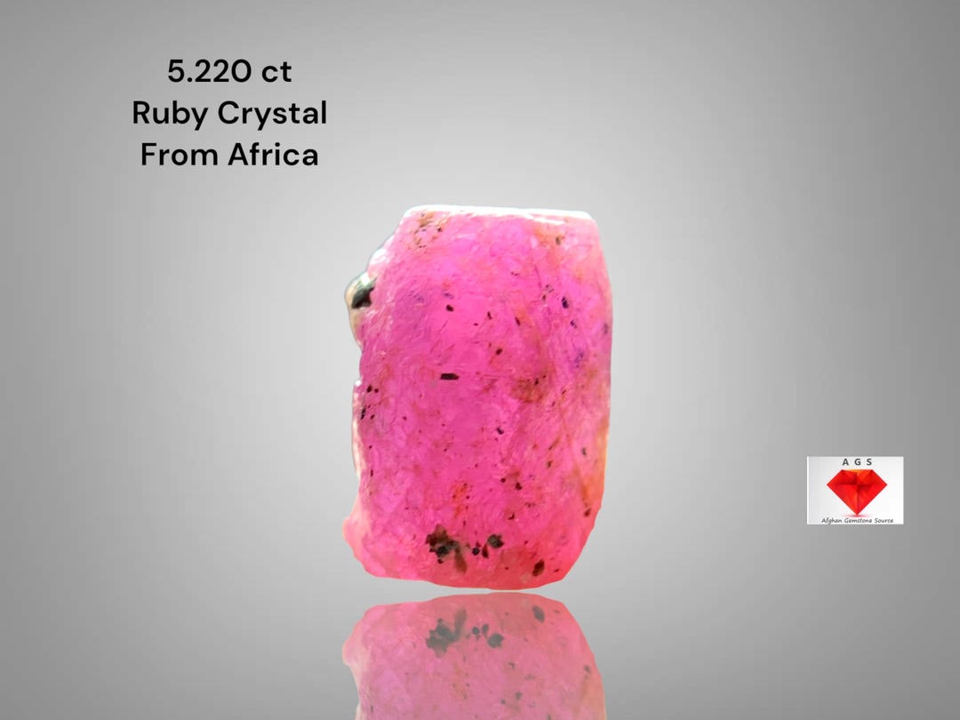 5.220ct Natural Ruby Crystal From Africa – Untreated Specimen (9.49 × 6 ...