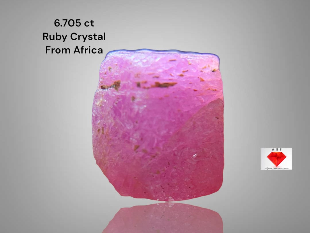 Brilliant 6.705ct African Ruby Crystal – Natural Uncut Gemstone - Etsy