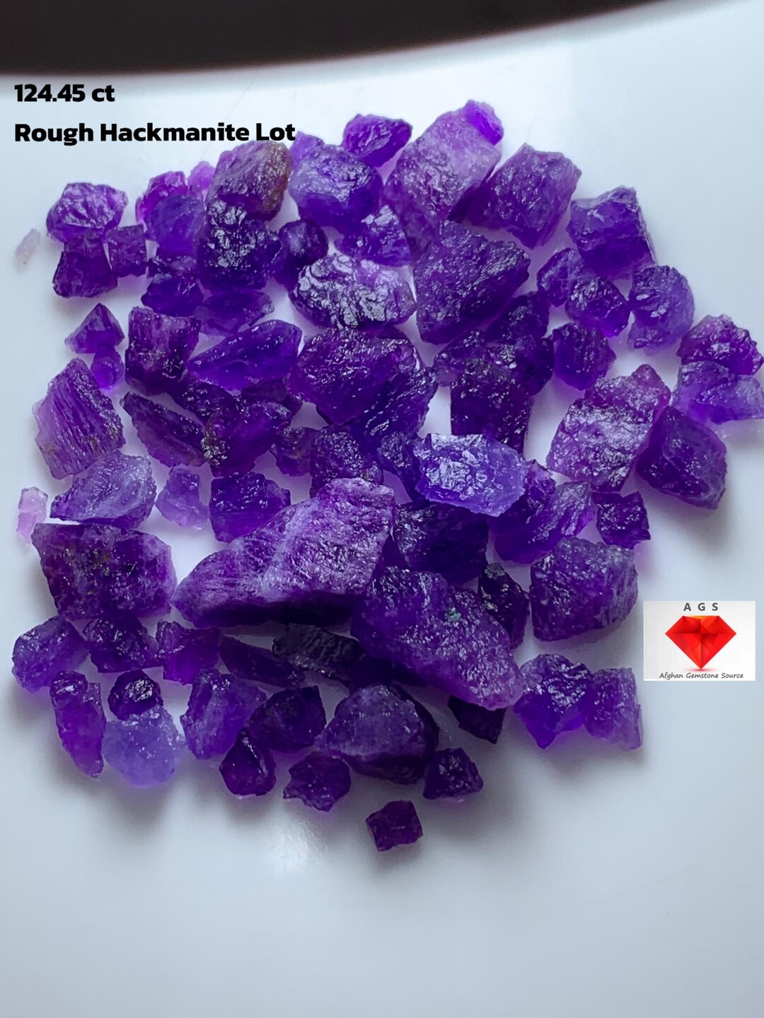 124.45ct Hackmanite Rough Lot From Afghanistan – Rare Color-changing ...