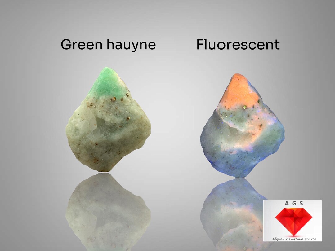 Most Rare 60 Ct Green Hauyne Specimen Combined With Pyrite From ...