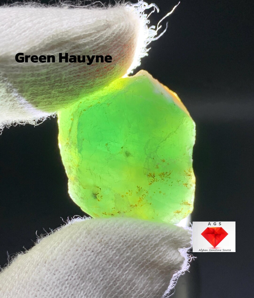 Most Rare 45.90 Ct Green Hauyne Specimen From Badakhshan, Afghanistan ...