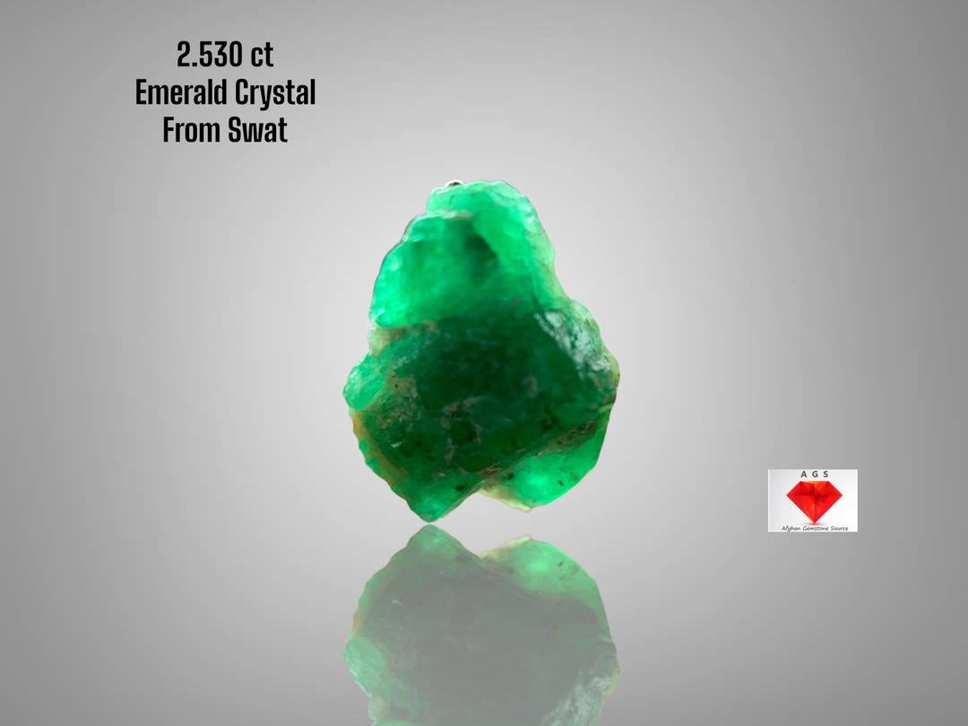 2.530ct Swat Valley Emerald Crystal, Natural Gemstone - Etsy