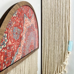 Wall Cotton Rug, Wall Decor, Wooden Wall Hanging, Wall Art, Fiber Art ...