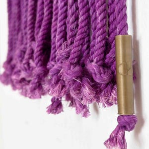 Purple Macrame Wall Hanging Set: Modern Fiber Art, Acoustic Panel - Etsy