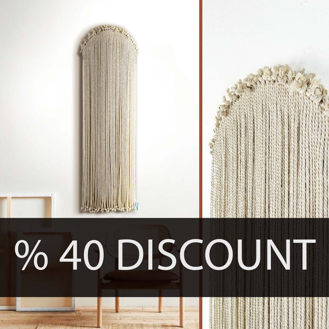 40% DISCOUNT, Macrame Feather, Farmhouse Wall Decor, Minimalist Wall Art, Giant Macrame ...