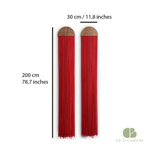 Red Rope Wall Hanging, Macrame Wall Art, Fiber Art Decor, Handmade Wall ...