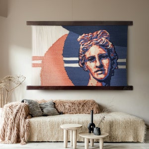 Handwoven Cotton Wall Tapestry Large Bohemian Fiber Art Etsy