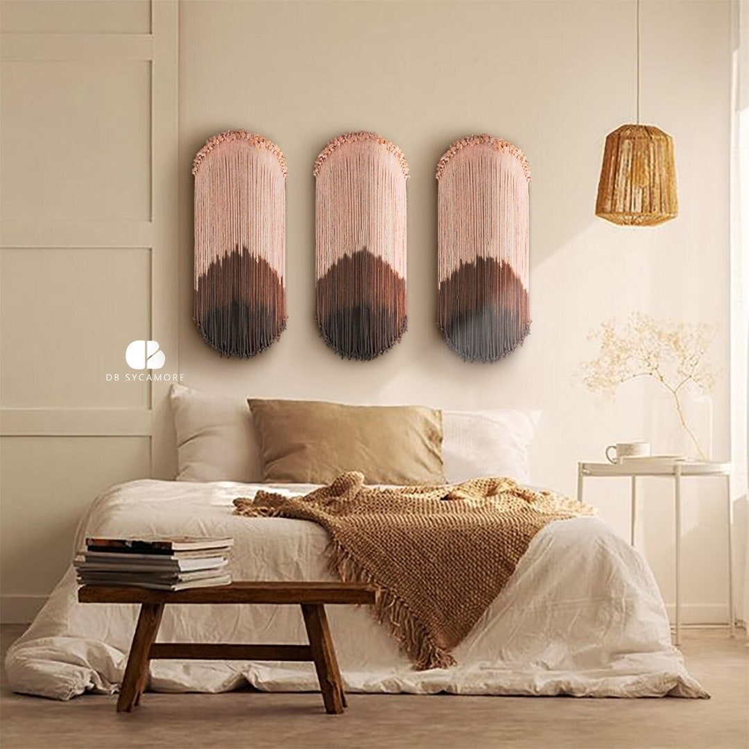 3 Three Products Modern Tapestry Hanging Wall Decor, Handmade Round ...