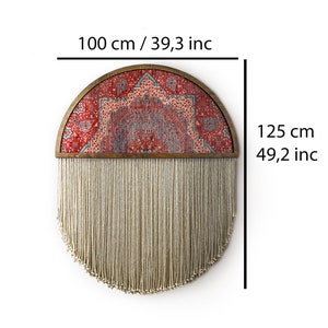 Wall Cotton Rug, Wall Decor, Wooden Wall Hanging, Wall Art, Fiber Art ...