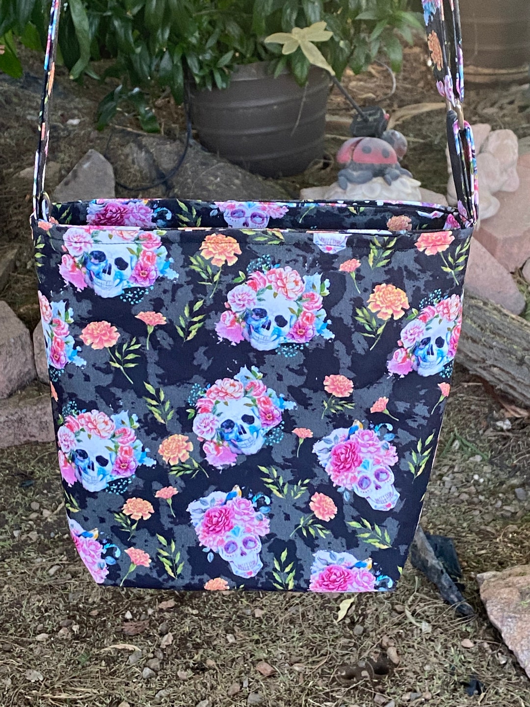 Floral Skulls Head -crossbody Bag - Etsy