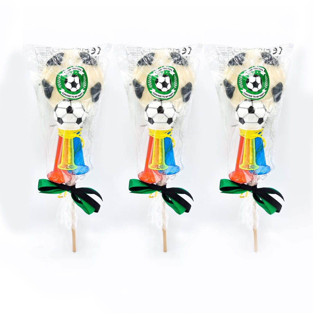 Large Football Lollipop Candy With Triple Whistle Football Sweets Party ...