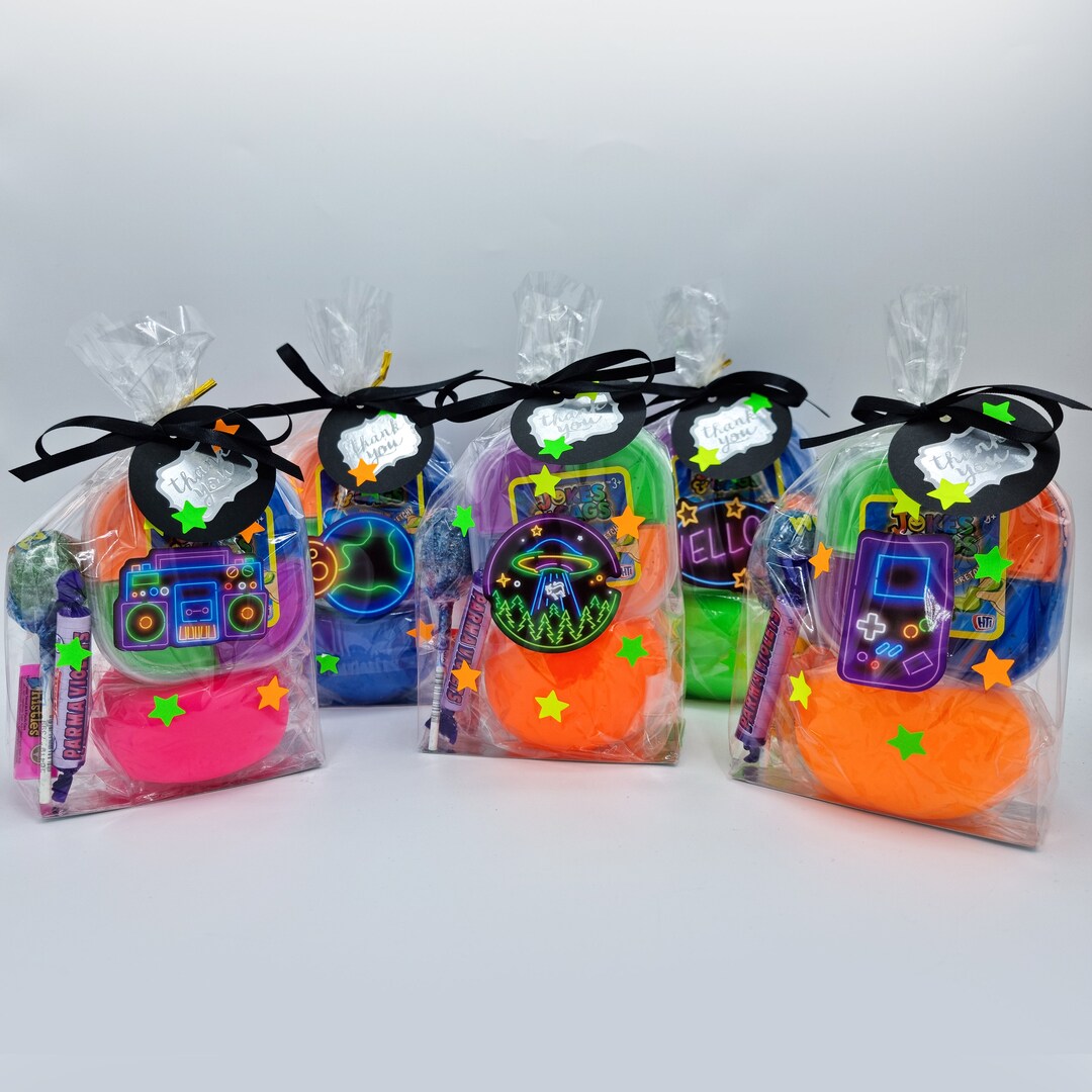 Children Pre Filled Neon Party Bags, Neon Goody Bags, Girls Boys Party ...