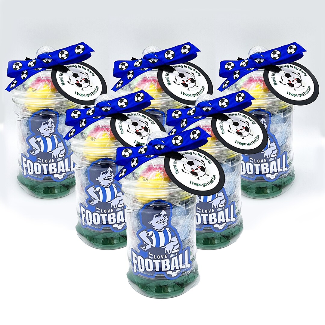 Pre-filled Football Birthday Party Goody Bags, Favours, Treat Bags ...