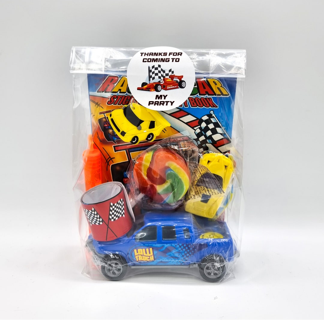 Pre-filled Racing Car Birthday Party Favors, Goody Bag, Gifts, Sweets ...
