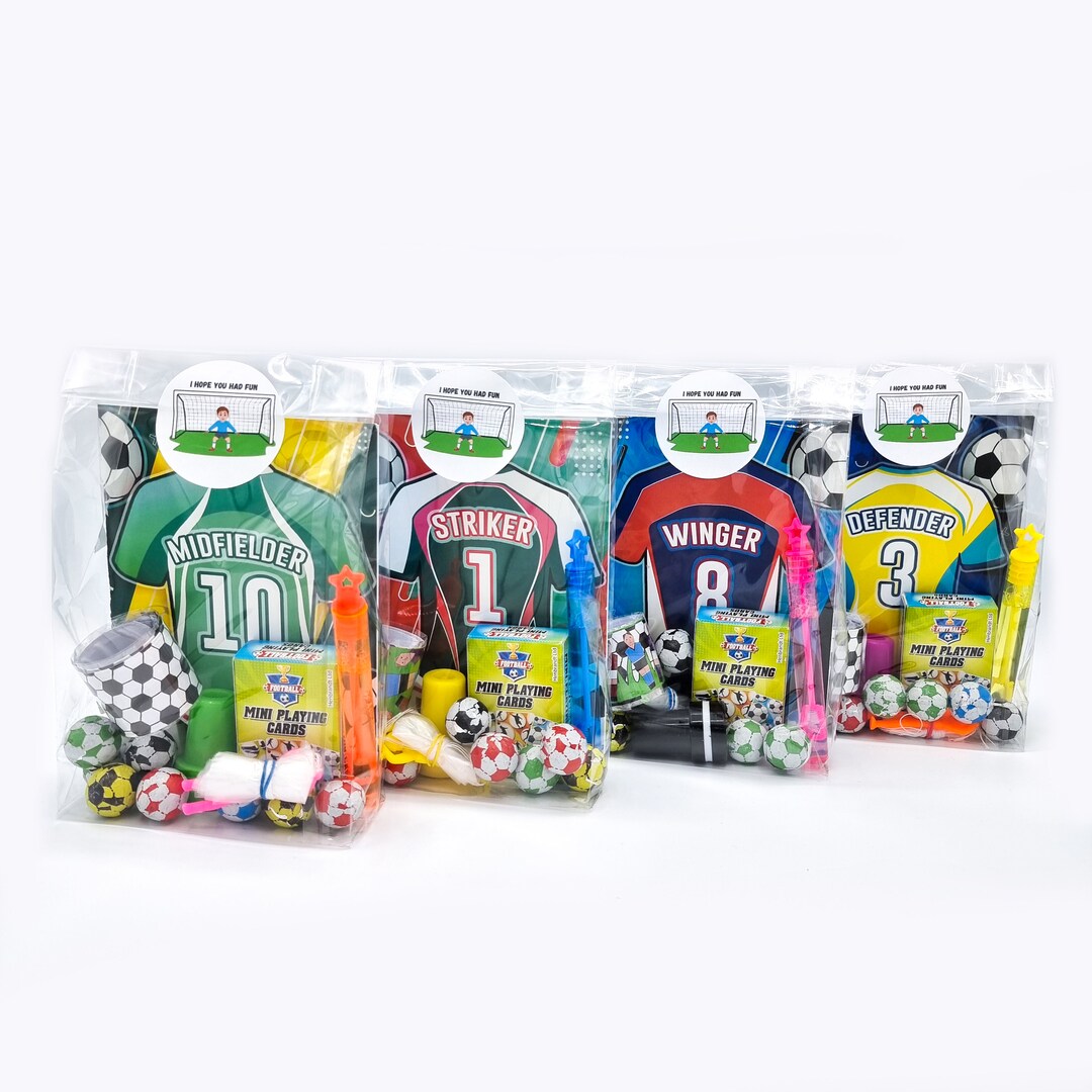 Pre Filled Birthday Football Party Goody Bags With Sweets and Toys ...
