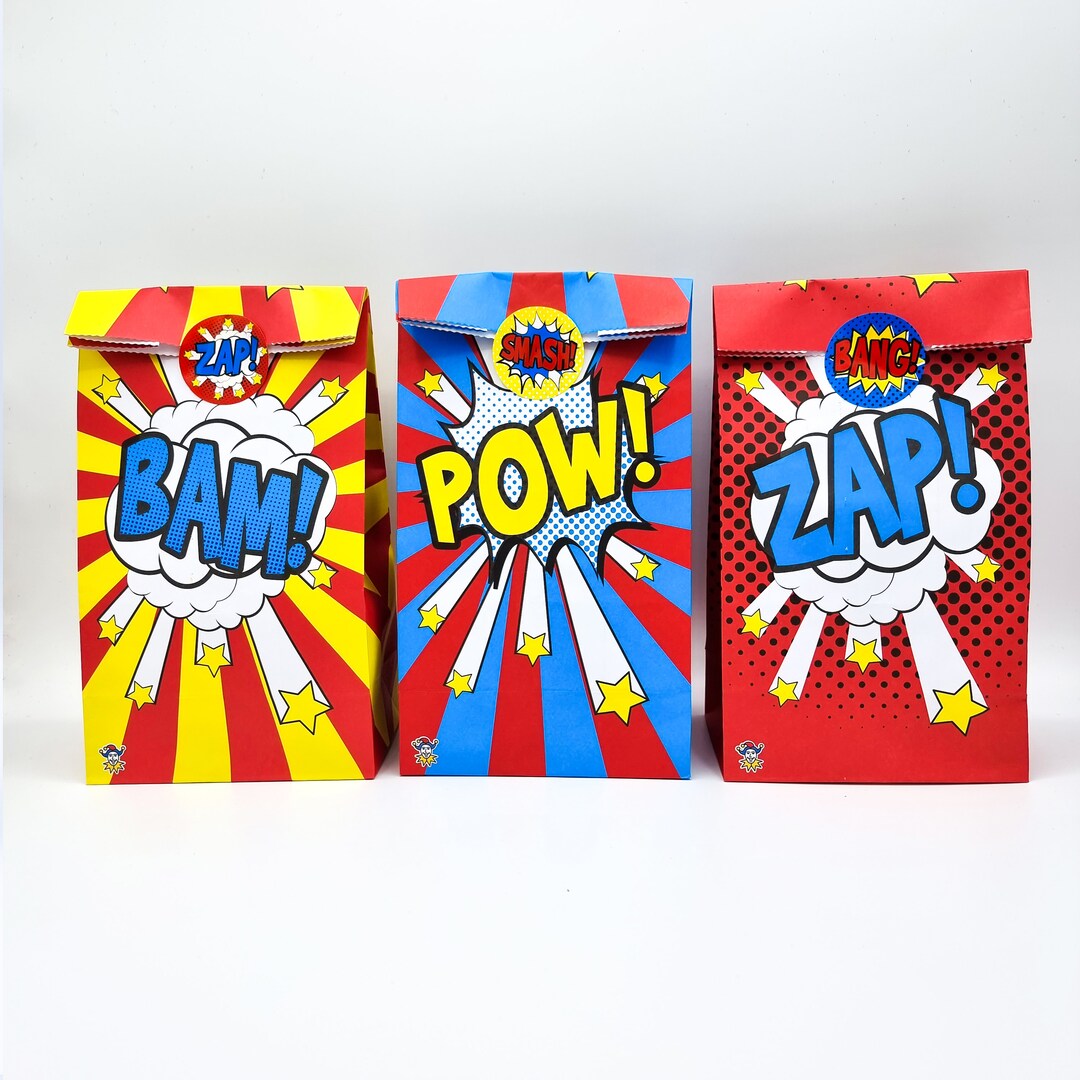 Pre-filled Comic Superhero Boys Birthday Party Goody Bags With Toys ...