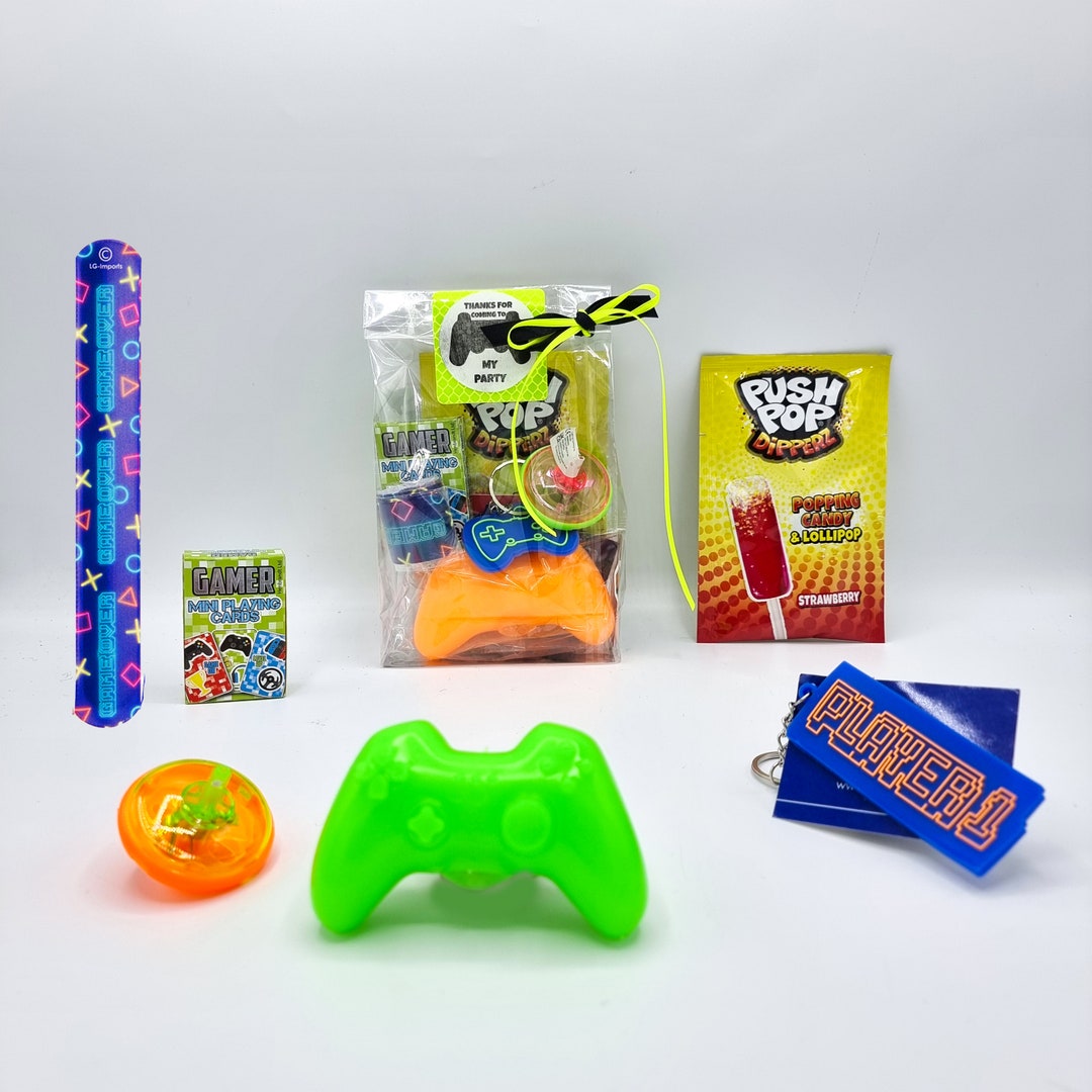 Pre Filled Neon Gamer Birthday Party Goody Bags for Boys and Girls ...