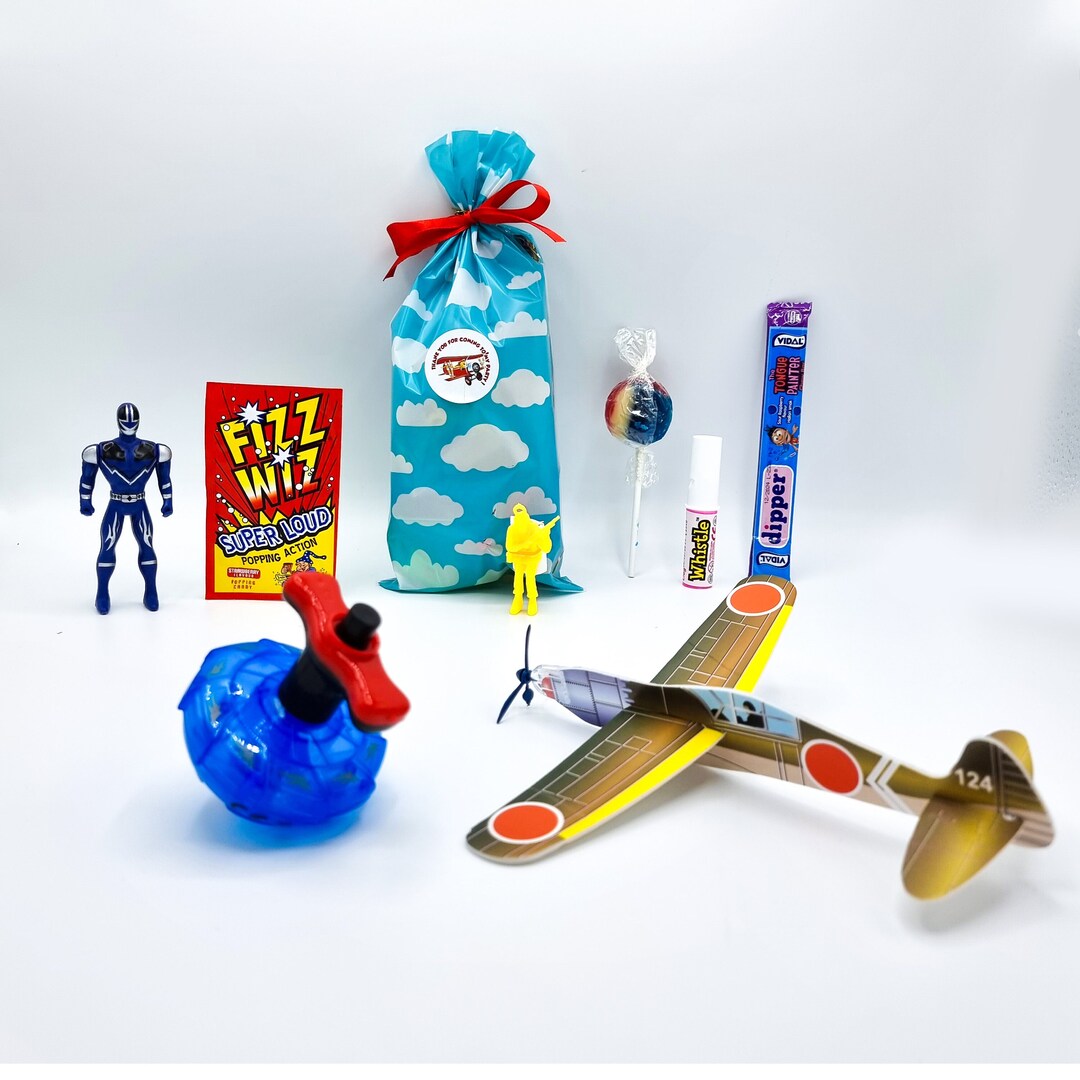 Children Pre Filled Birthday Party Goody Bags for Boys With Warplane ...