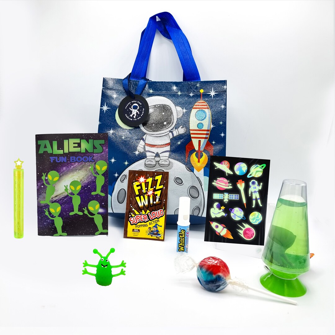 Pre Filled Space Aliens Birthday Party Bags With Novelty Toys and ...