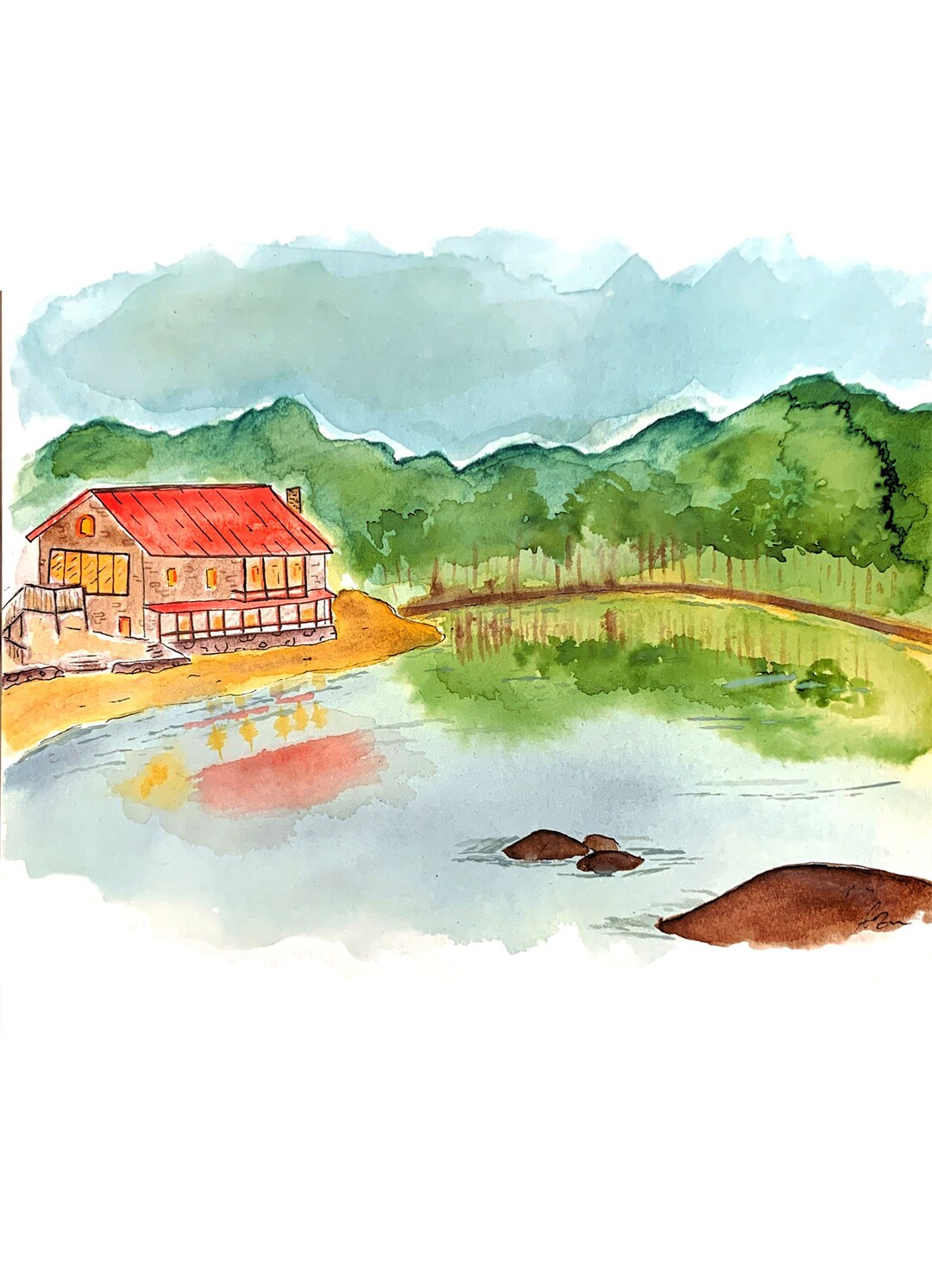 Custom Wedding Venue Watercolor - Printables for Invitations, Hard ...