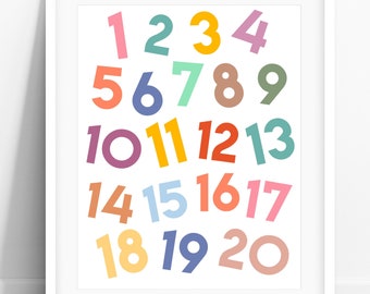 Printable Number 1-10 Chart Number Poster Number Chart - Etsy