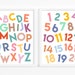 Rainbow Alphabet Printable Wall Art Numbers Wall Art Set of - Etsy