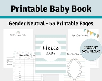 Printable Baby Book Pages | Etsy