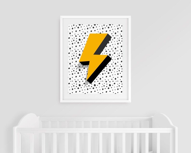 Lightning Blot Art Print Lightning PRINTABLE Wall Art - Etsy