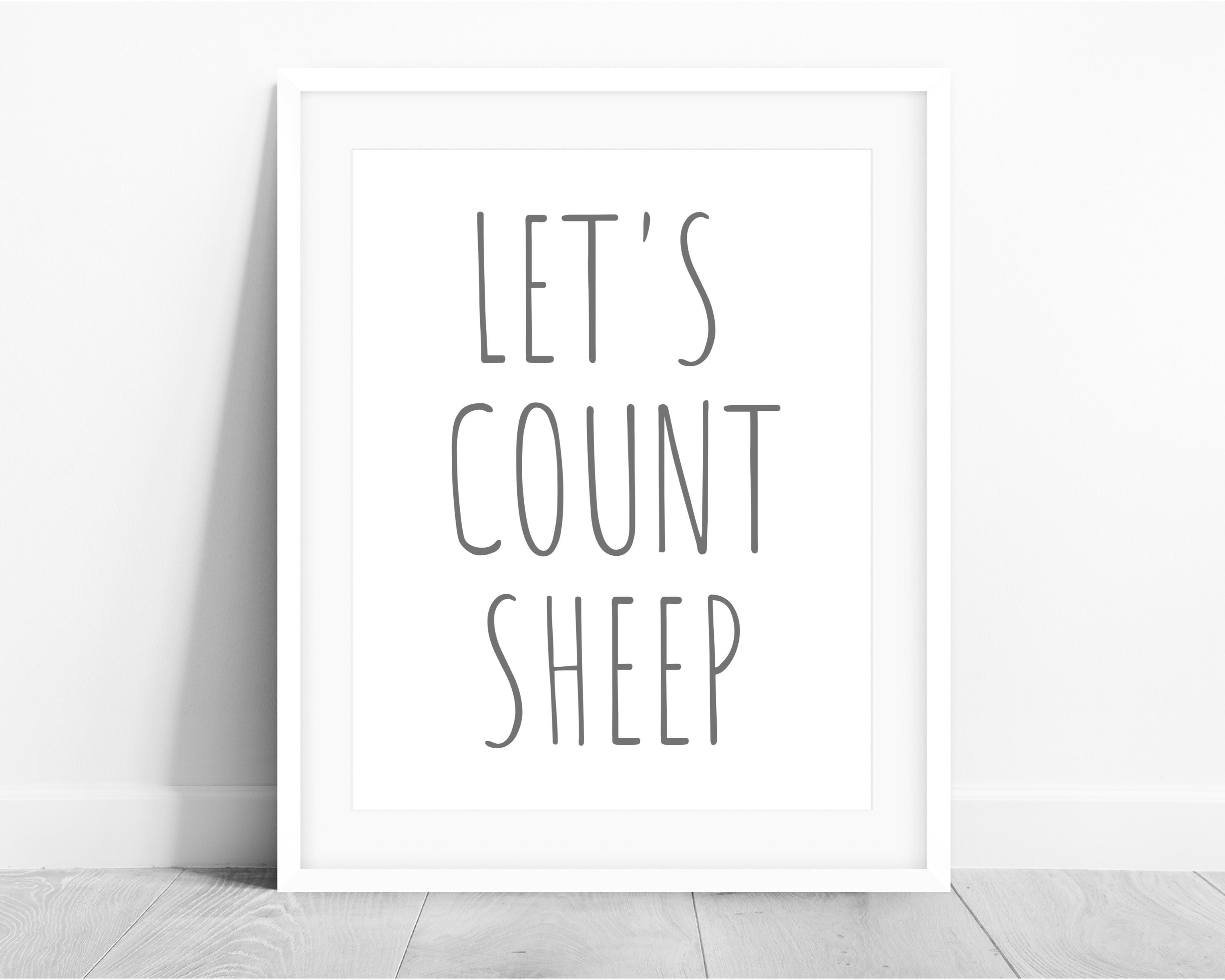 Nursery Counting Sheep PRINTABLE Wall Art Set of 3 Prints - Etsy
