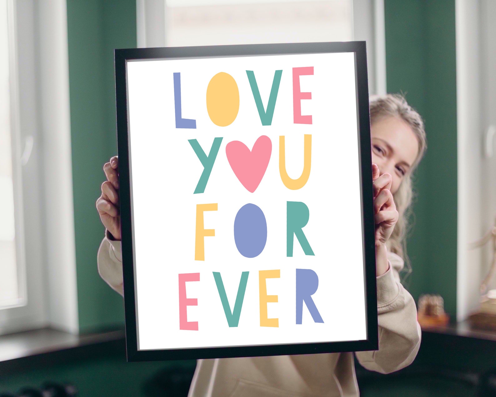 Love You Forever Print Girls Nursery PRINTABLE Wall Art Kids - Etsy