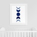 Blue Moon Phases Print Moon PRINTABLE Wall Art Modern - Etsy