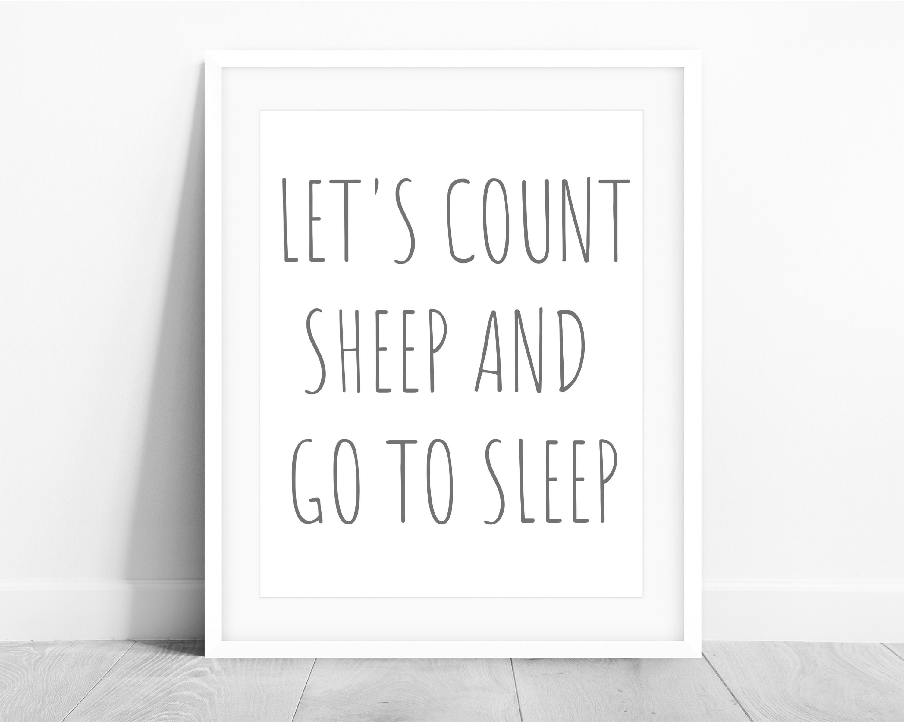 Girls Nursery Counting Sheep PRINTABLE Wall Art Set of 2 | Etsy