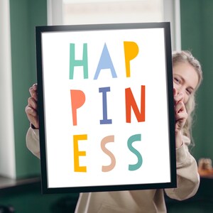 Rainbow Happiness Set of 3 Prints, Rainbow Nursery Decor, Happy Rainbow ...