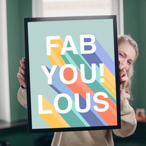 Fabulous Print, Fabulous PRINTABLE Wall Art, Kids Room Decor ...