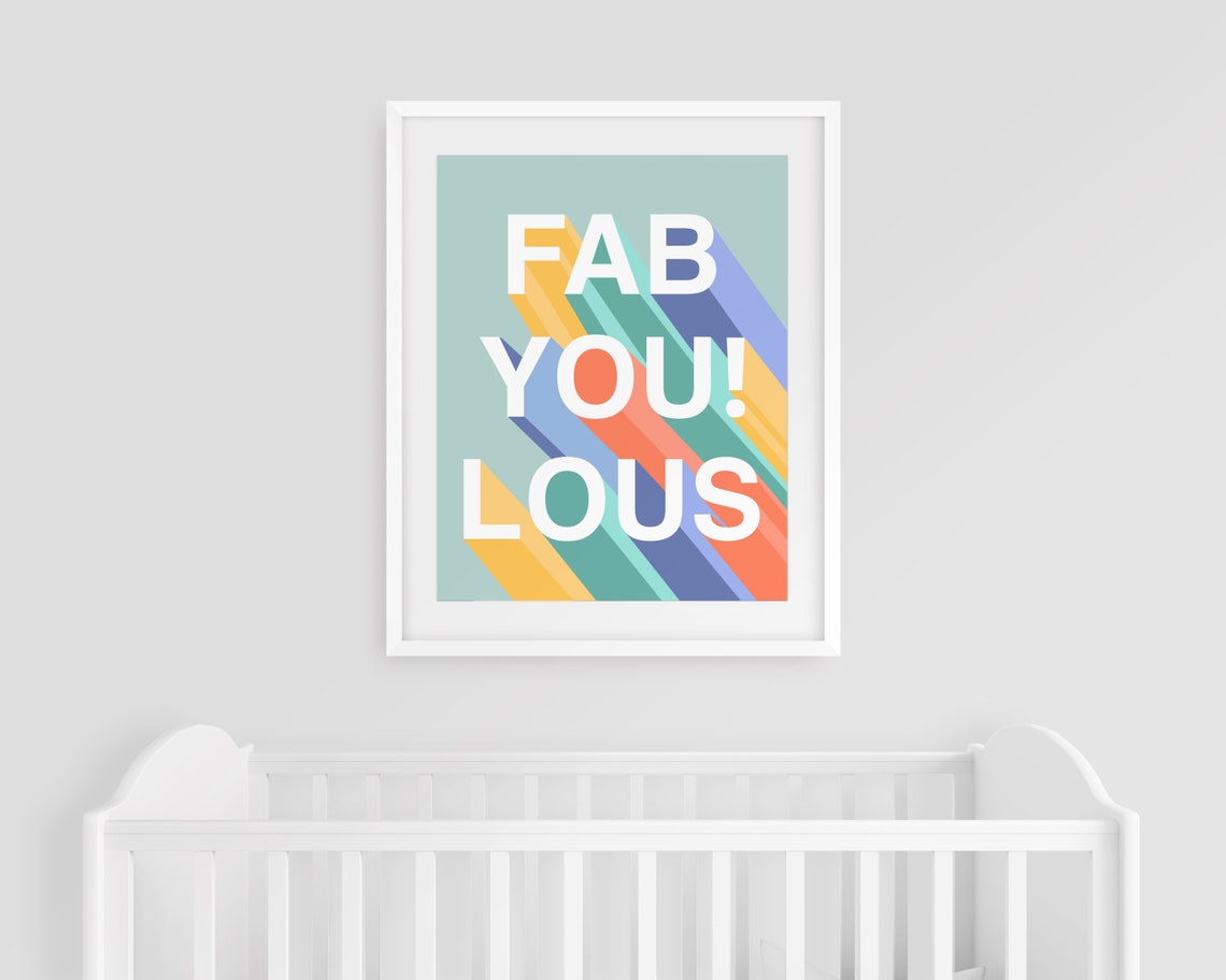 Fabulous Print Fabulous PRINTABLE Wall Art Kids Room Decor | Etsy