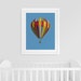 Hot Air Balloon Wall Art Print, Hot Air Balloon PRINTABLE Nursery Decor ...