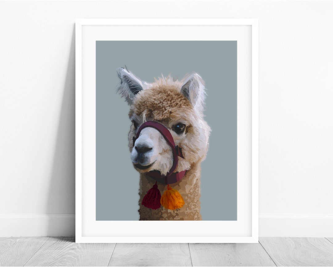 Llama Print, Llama Wall Art PRINTABLE, Llama Decor, Alpaca Print ...