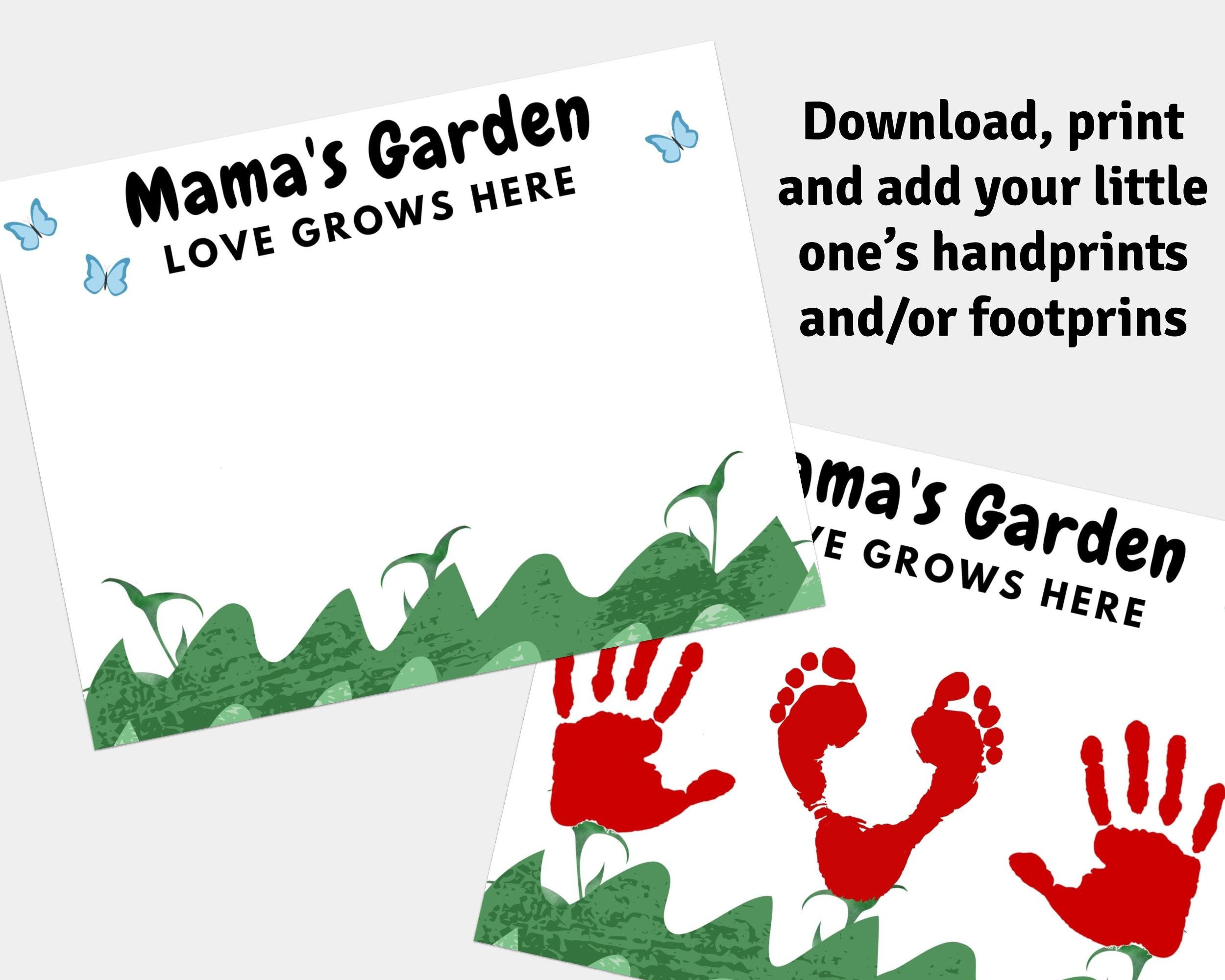 Mother's Day Handprint Kid Craft Mamas Garden Love Grows - Etsy