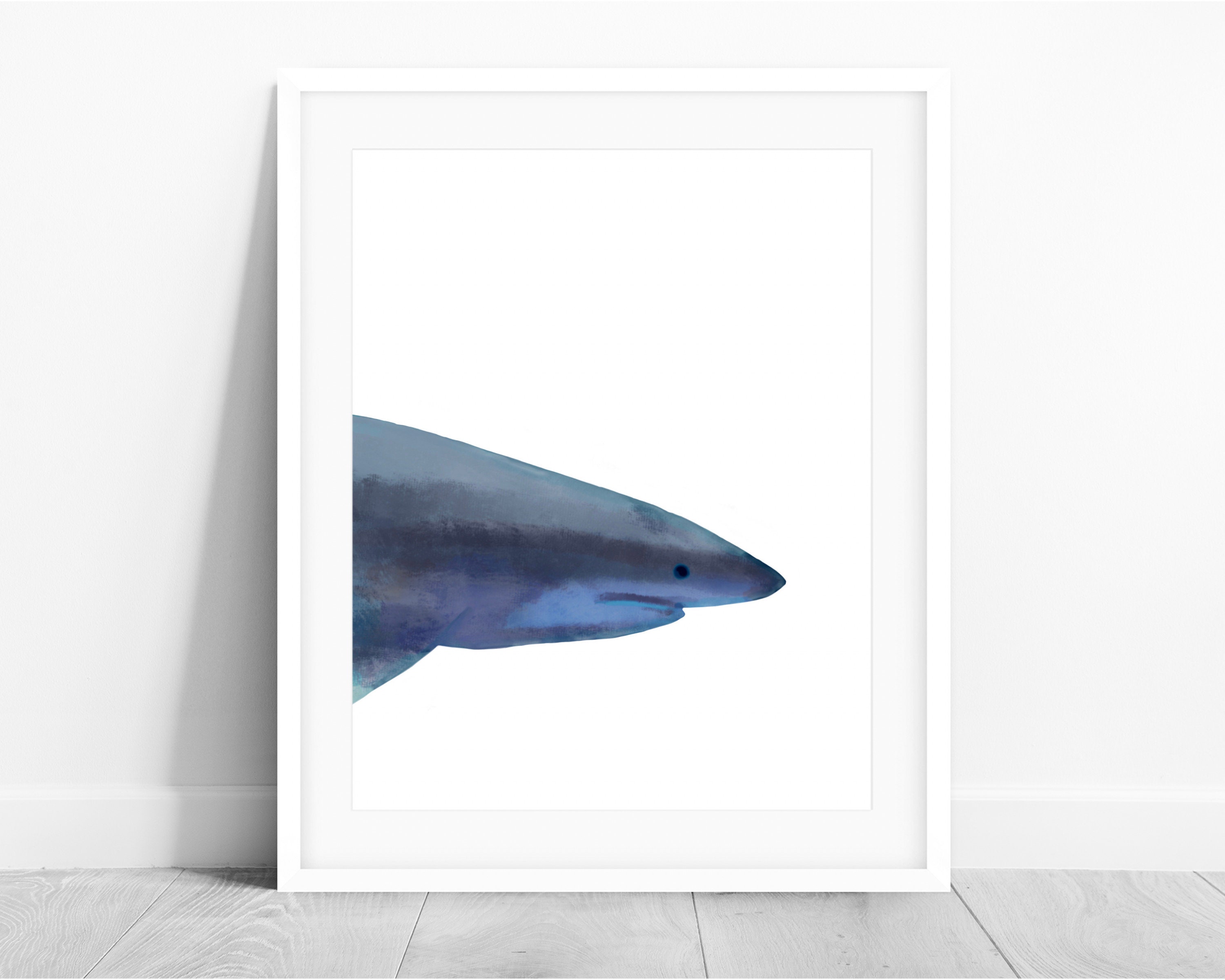 Shark Watercolor PRINTABLE Wall Art Set of 3 Prints Shark - Etsy