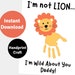 Lion Father's Day Handprint Kid Craft Baby Handprint Art, Wild About ...