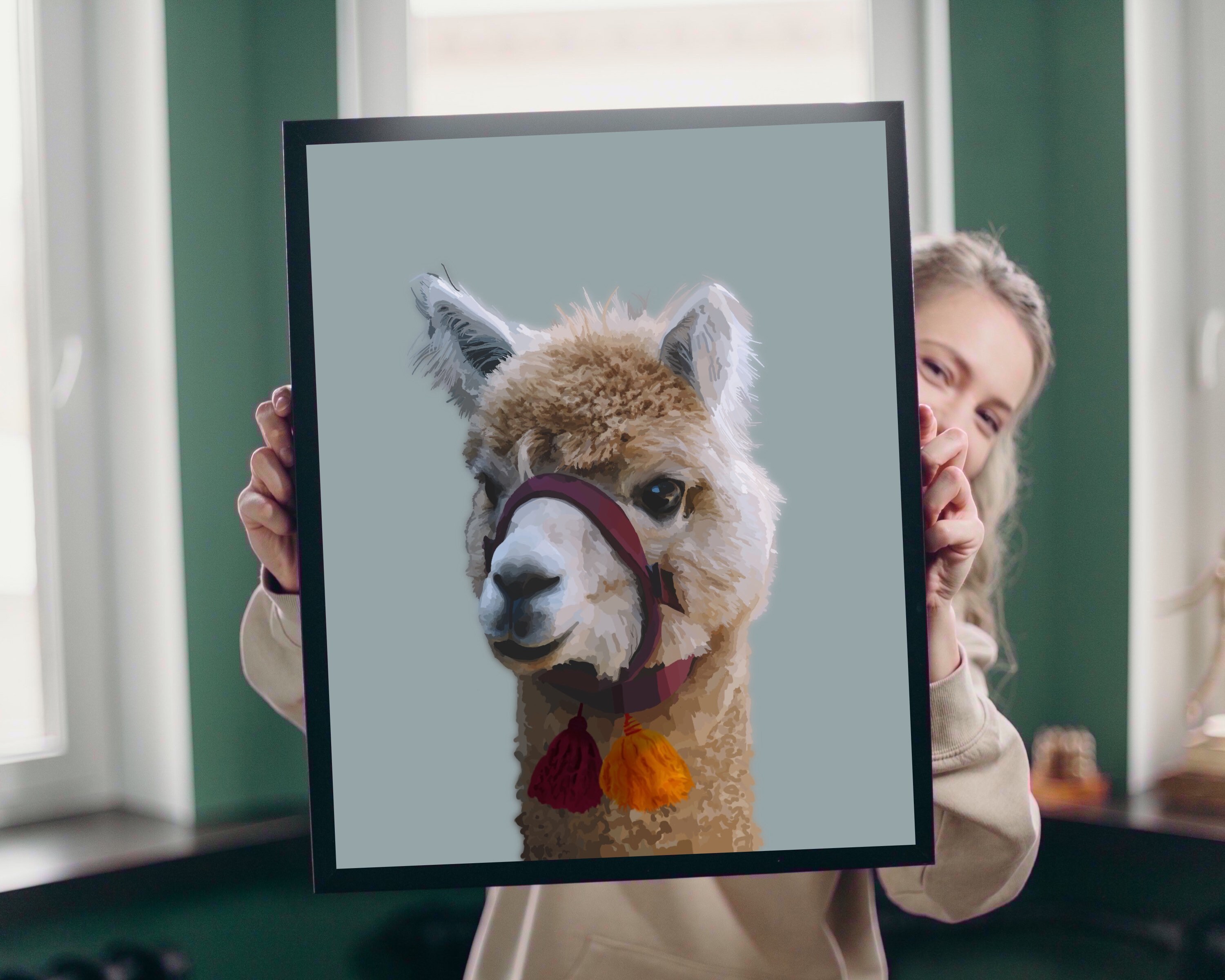 Llama Print Llama Wall Art PRINTABLE Llama Decor Alpaca - Etsy