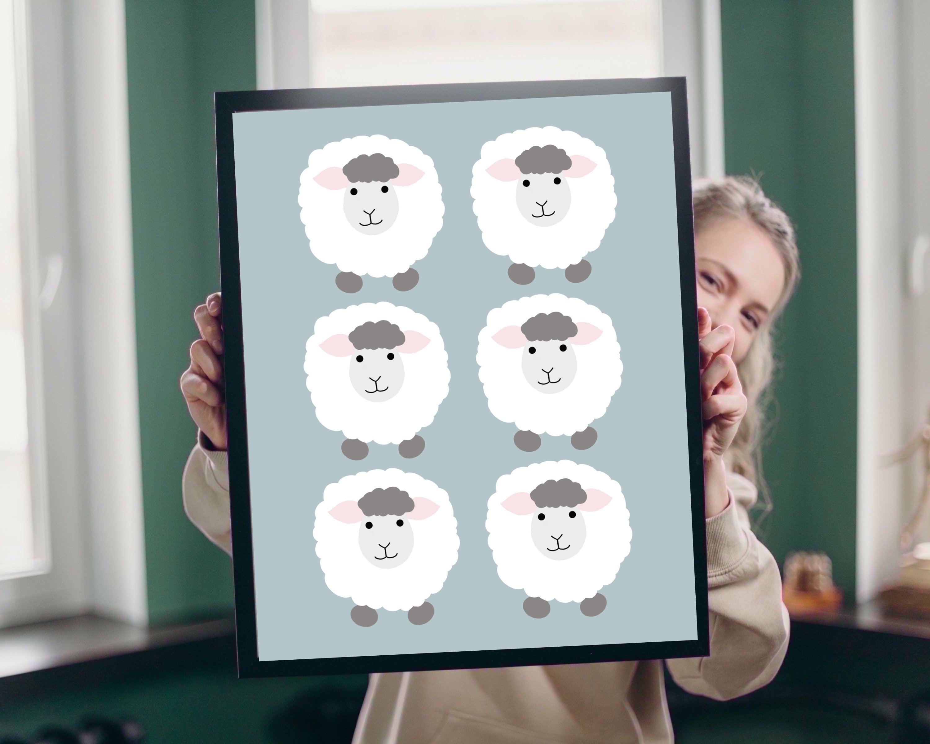 Nursery Counting Sheep PRINTABLE Wall Art Set of 3 Prints - Etsy