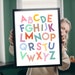 Rainbow Alphabet Printable Wall Art Numbers Wall Art Set of - Etsy