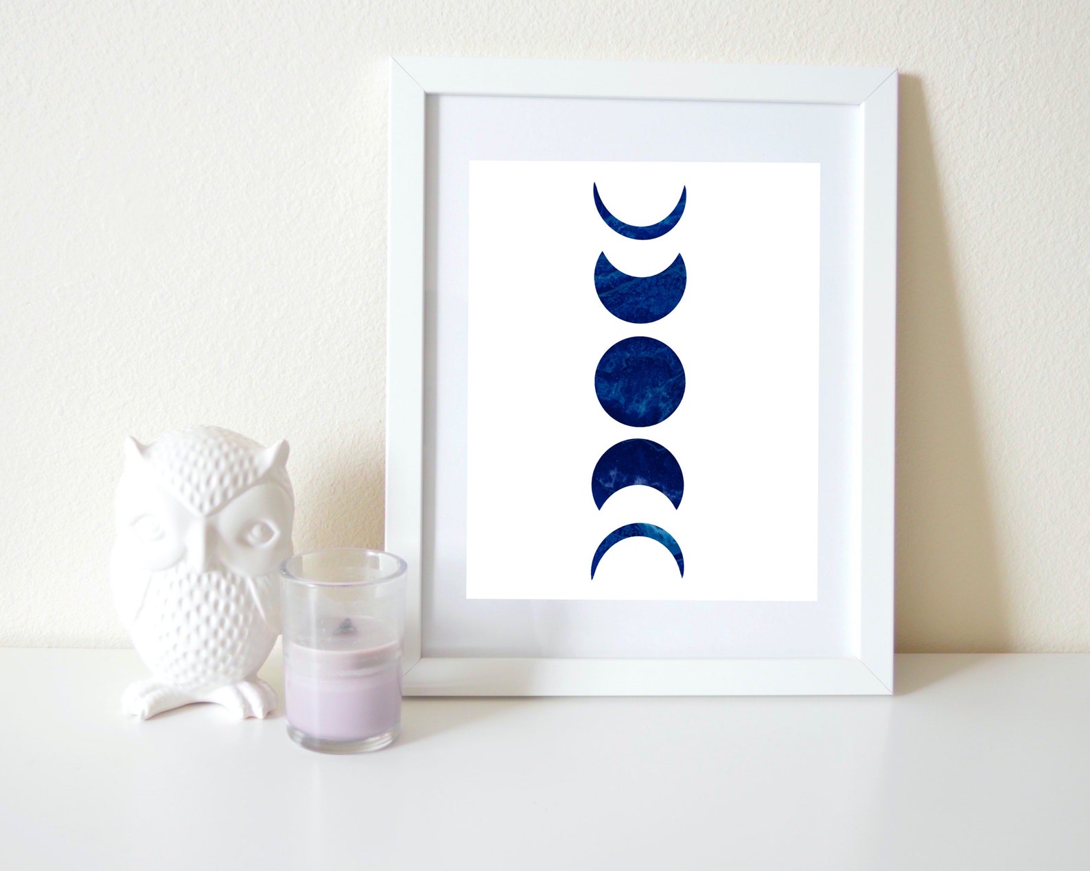 Blue Moon Phases Print Moon PRINTABLE Wall Art Modern | Etsy