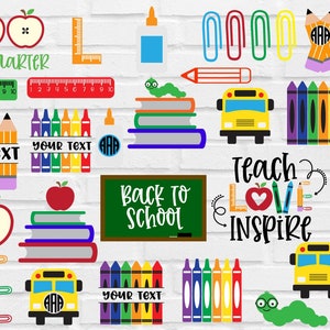 Back to School SVG Bundle School SVG Teacher SVG 100 - Etsy