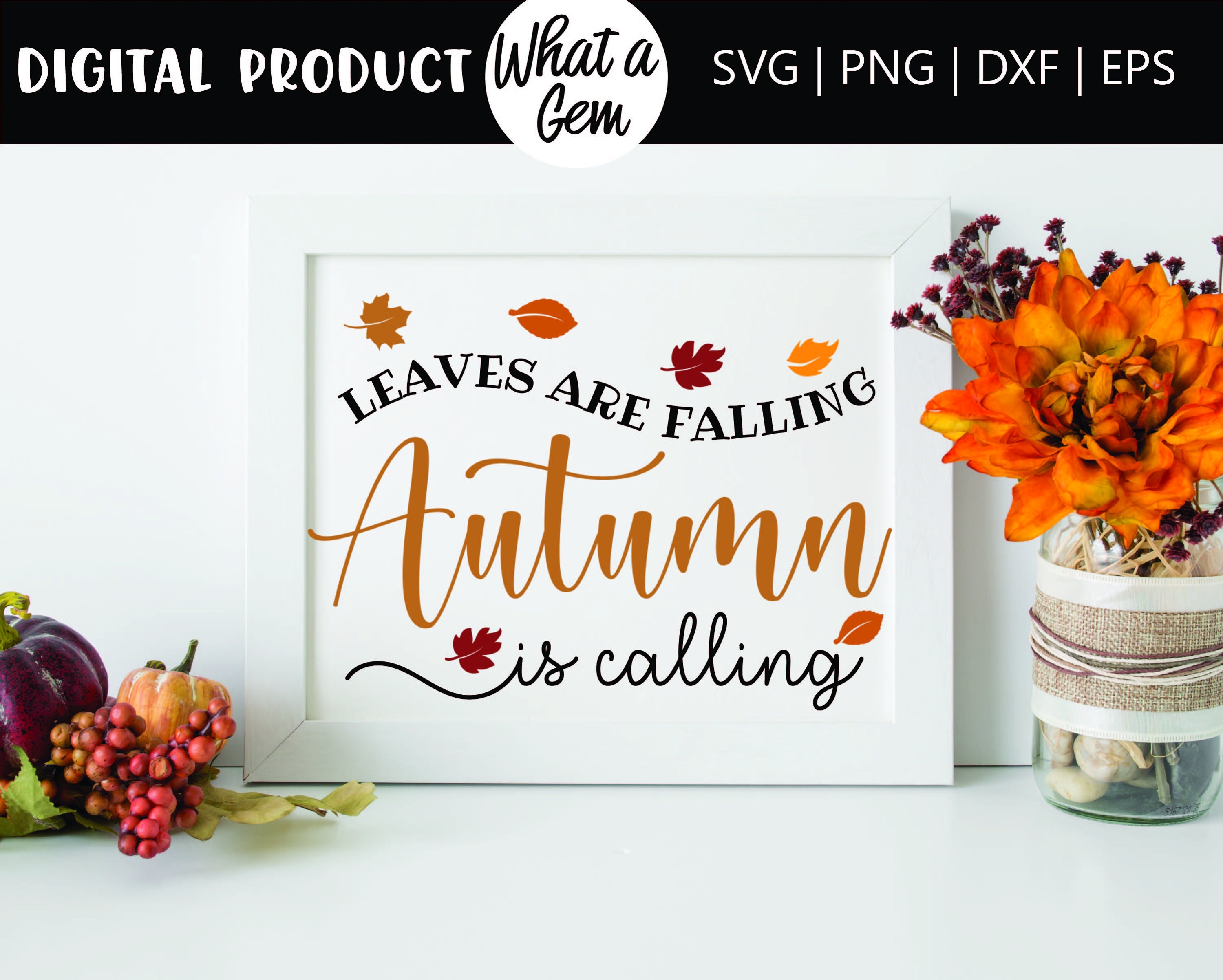 Fall SVG Fall Sign Svg Leaves are Falling Autumn is | Etsy