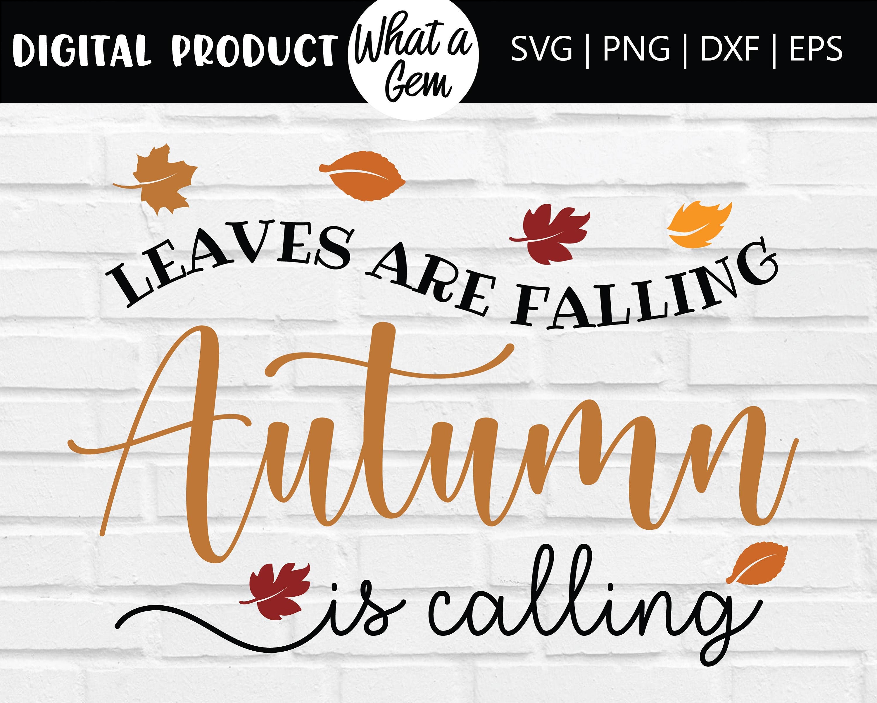 Fall SVG Fall Sign Svg Leaves are Falling Autumn is | Etsy