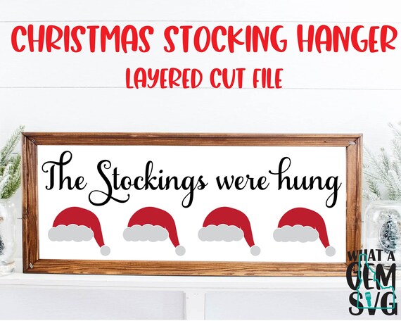 Santa Stocking Holder SVG Santa Svg Christmas Stocking | Etsy