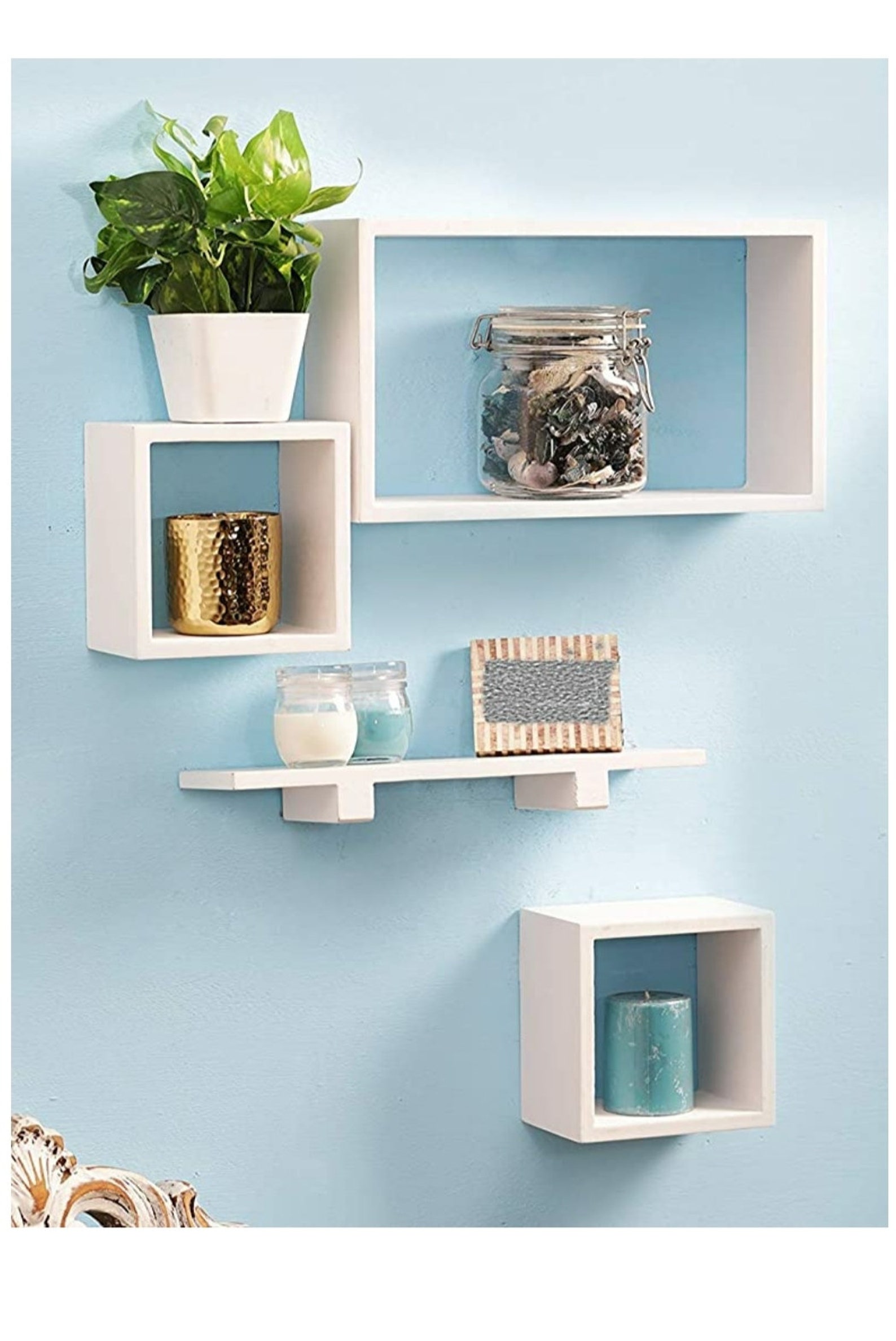 Wooden Wall Shelf set of 4 Display Storage Wall Shelves | Etsy